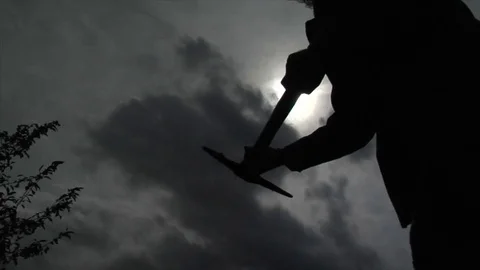 1800s Gold Miners digging in the dirt wi... | Stock Video | Pond5