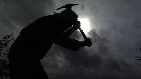 1800s Gold Miners digging in the dirt wi... | Stock Video | Pond5