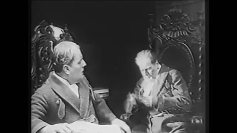 1917 - In this silent film, a man is sit... | Stock Video | Pond5