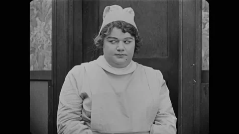 1918 - in this silent comedy, a fat man,... | Stock Video | Pond5