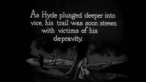 1920 - In this silent horror movie, Mr. ... | Stock Video | Pond5