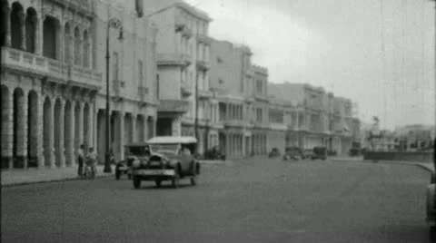 1920s HAVANA Cuba OLD CITY Malecon Stree... | Stock Video | Pond5