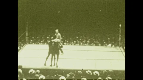1920s: Men fight, grapple, punch in boxi... | Stock Video | Pond5
