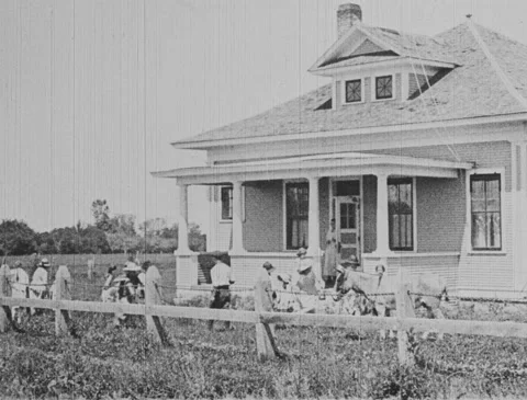 1920s - Rural school, kids playing at re... | Stock Video | Pond5