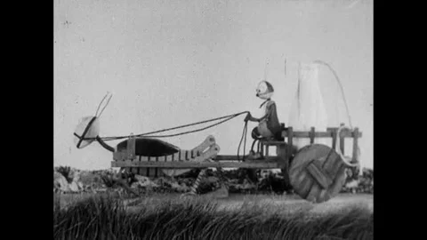 1920s - In this stop-motion movie, a bug... | Stock Video | Pond5