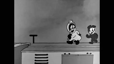 1927 - In this cartoon, a giraffe in a t... | Stock Video | Pond5