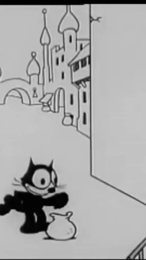 1928 - In this animated film, Felix the ... | Stock Video | Pond5