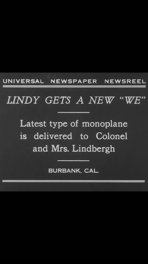 1929 - Charles Lindbergh and his wife An... | Stock Video | Pond5