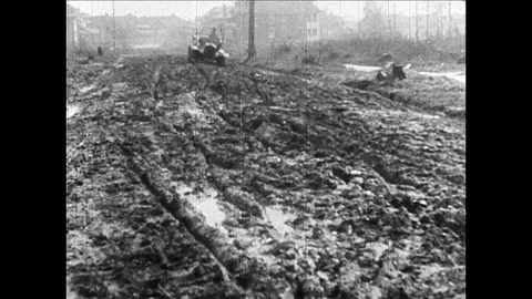 1929-Ford Model T / Getting Stuck in the... | Stock Video | Pond5