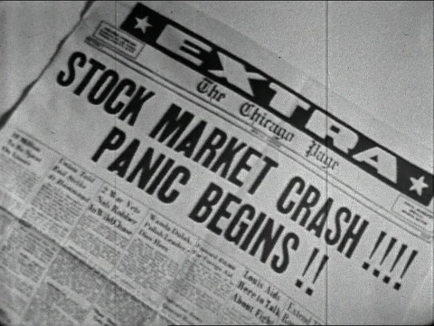 1929 GREAT DEPRESSION: Wall Street crash... | Stock Video | Pond5