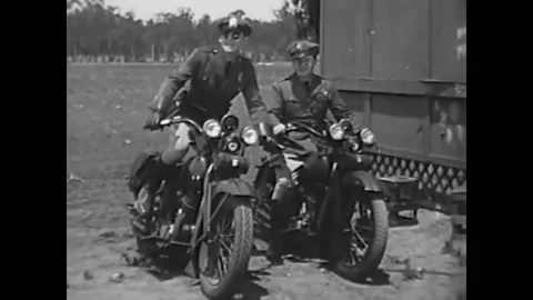 1930 - In this comedy movie, a motorcycl... | Stock Video | Pond5