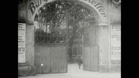 1930s: Adolf Hitler leaning out of windo... | Stock Video | Pond5