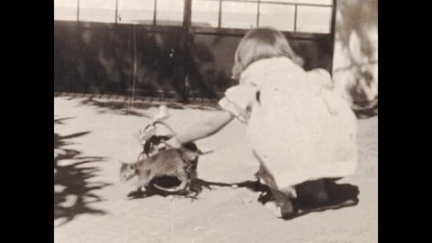 1930s archive footage of two little girl... | Stock Video | Pond5