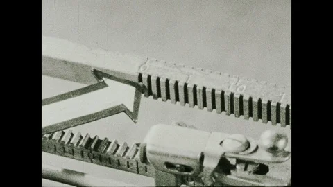1930s: Arrow points to scale on typewrit... | Stock Video | Pond5