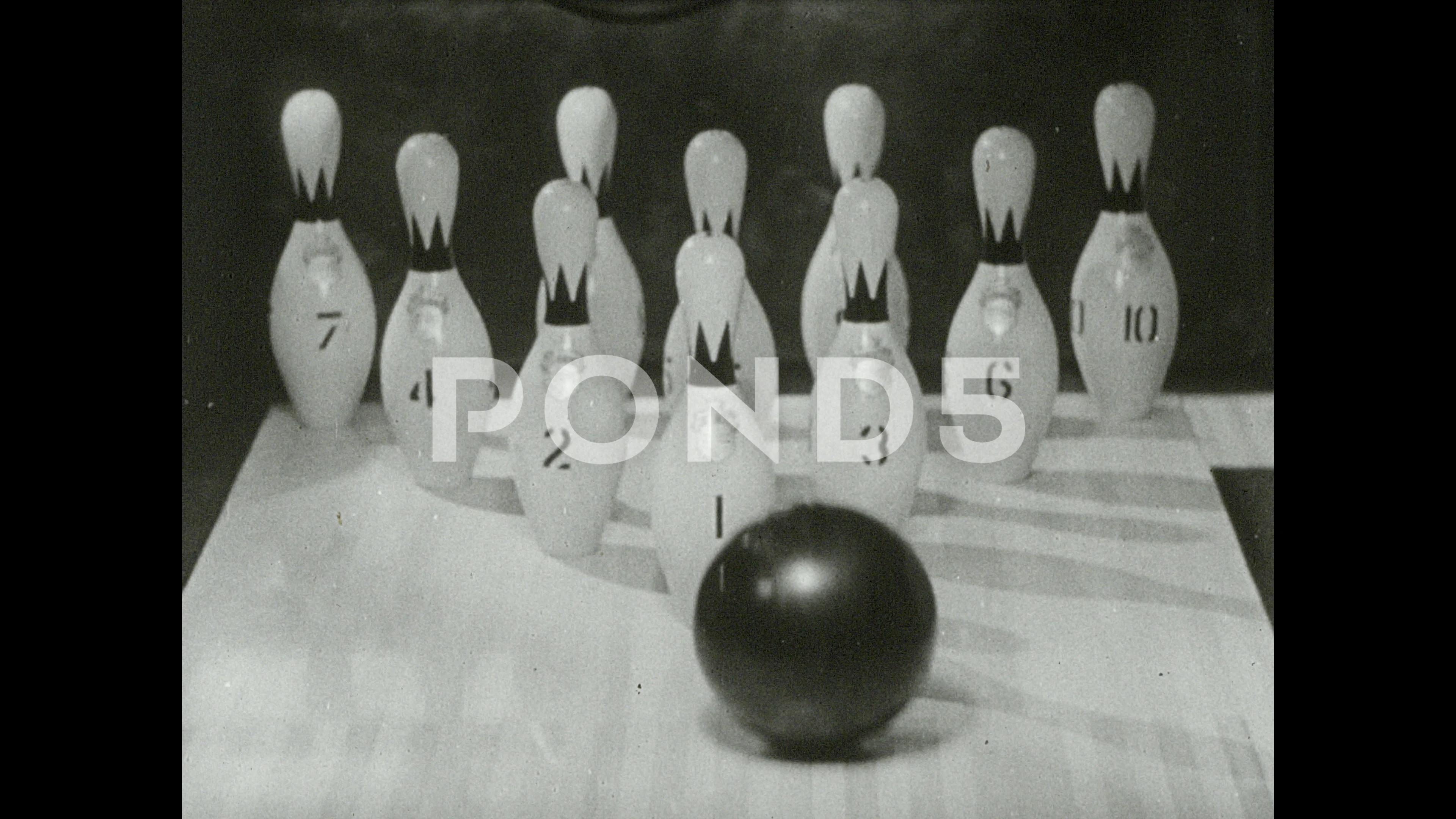 Bowling Ball Hitting Pins