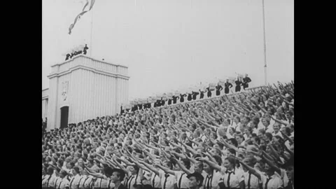 Nazi Crowd Stock Footage ~ Royalty Free Stock Videos | Pond5