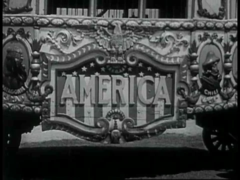 A 1930s, early 40s circus sideshow barke... | Stock Video | Pond5