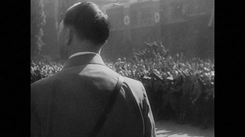1930s Germany: Adolf Hitler waving to ch... | Stock Video | Pond5
