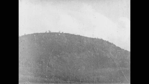 1930s: Intertitle "How the mine appeared... | Stock Video | Pond5