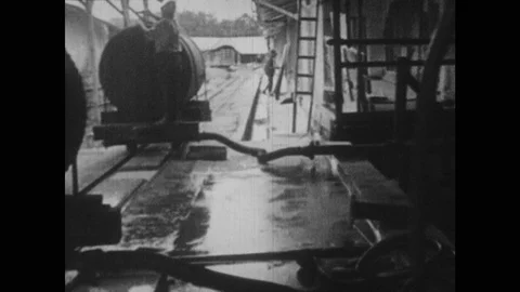 1930s: UNITED STATES: interior view of r... | Stock Video | Pond5