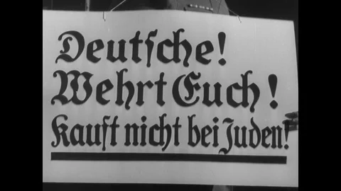 1933-Boycott of Jewish Shops / Sturmabte... | Stock Video | Pond5