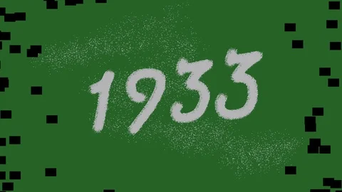 1933 year overlays appearing on green sc... | Stock Video | Pond5