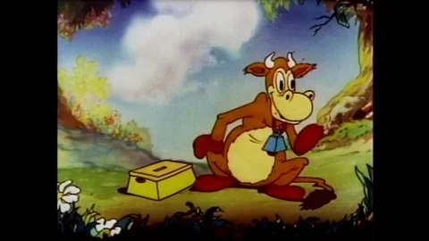 1935 - In this animated film, Molly Moo-... | Stock Video | Pond5