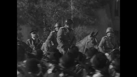 1935-Benito Mussolini / Parade / Rome / ... | Stock Video | Pond5
