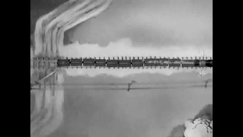1939 - In this animated film, train cond... | Stock Video | Pond5