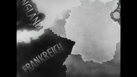 1939 - An animated map shows how German ... | Stock Video | Pond5