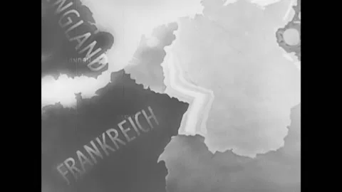 1939 - An animated map shows Nazi German... | Stock Video | Pond5