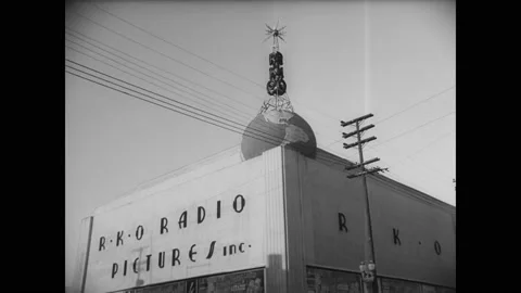 1939 - Exteriors of CBS Studios, RKO stu... | Stock Video | Pond5