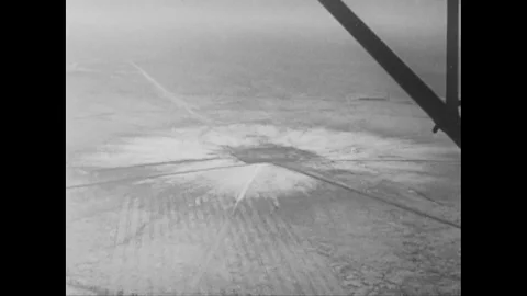 1940s: Aerial views of Trinity Test bomb... | Stock Video | Pond5