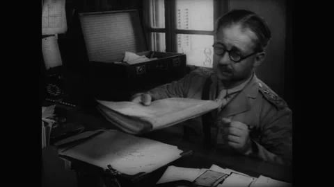 1940s - British commanding general of th... | Stock Video | Pond5