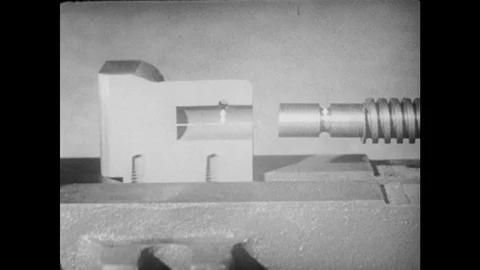 1940s: Cross section of clamp shows shaf... | Stock Video | Pond5