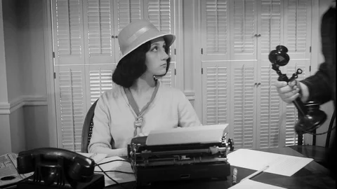 1940S Reporter Stock Footage ~ Royalty Free Stock Videos | Pond5