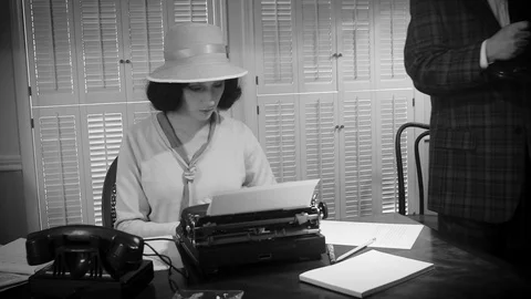 1940S Reporter Stock Footage ~ Royalty Free Stock Videos | Pond5