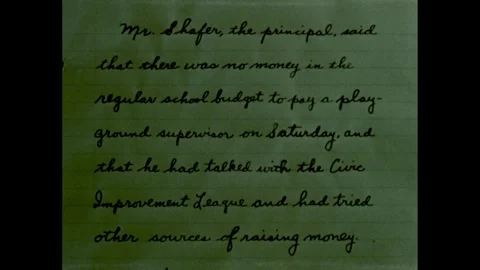 1940s: Hand with paper. Handwriting on p... | Stock Video | Pond5