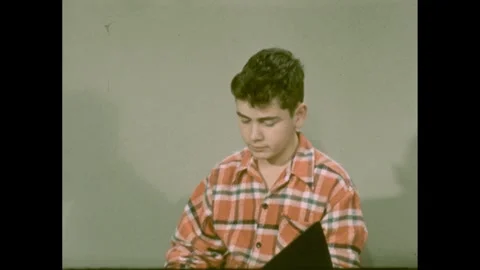 1940s: Handwriting on paper. Clapboard, ... | Stock Video | Pond5
