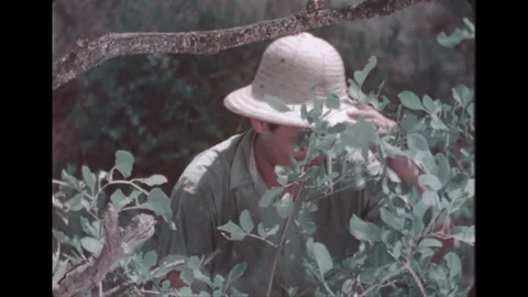 1940s: Man approaches woman. Woman work... | Stock Video | Pond5