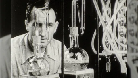 1940s People Work Lab Scientists Discove... | Stock Video | Pond5
