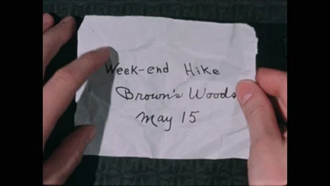 1940s: Person holds up production note. ... | Stock Video | Pond5