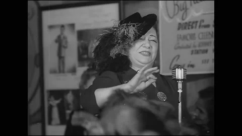 1940s - A singer in old-fashioned attire... | Stock Video | Pond5