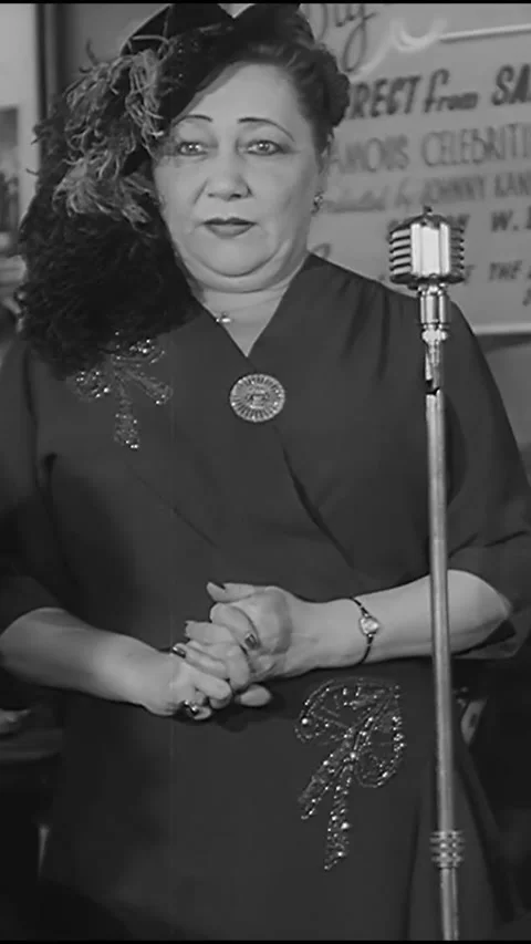 1940s - A singer in old-fashioned attire... | Stock Video | Pond5