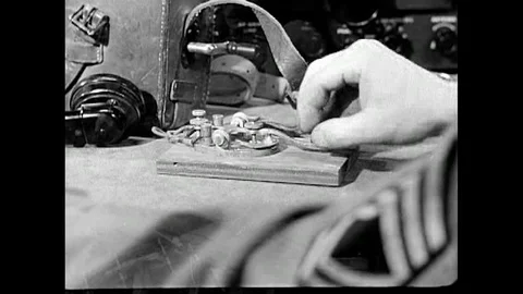 1940s A telegram is transmitted, and a g... | Stock Video | Pond5
