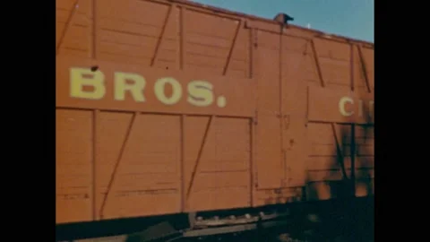 1940s: Train cars for the Cole Brothers ... | Stock Video | Pond5