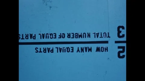 1940s: Upside down, examples of fraction... | Stock Video | Pond5