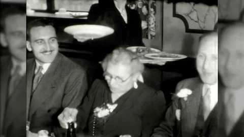 1940s WAITRESS SERVES Food Diner Restaur... | Stock Video | Pond5