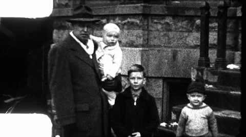1940s Working Class Father Sons Children... | Stock Video | Pond5