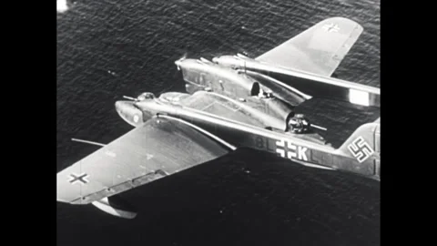 1940s WW2, German Maritime Reconnaisance... | Stock Video | Pond5